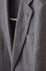 Eudaemon Two Button Nomad Jacket For Men Frost Grey |100% linen, milanese