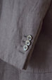Eudaemon Two Button Nomad Jacket For Men Frost Grey |100% linen, milanese