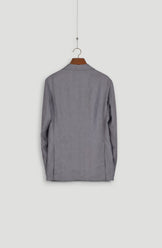 Eudaemon Two Button Nomad Jacket For Men Frost Grey |100% linen, milanese